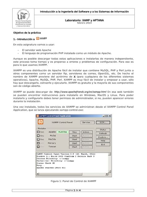 Lab 01 - XAMPP y Aptana (02-2014) | PDF | Php | Servidor HTTP Apache