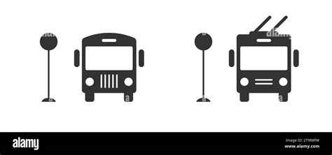 Bus Icon Trolleybus Icon Vector Illustration Stock Vector Image And Art