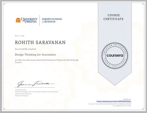 Rohith Saravanan On Linkedin Designthinking Innovation Coursera