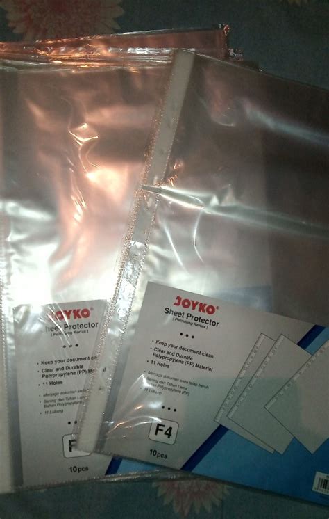 Joyko Pocket Sheet Protector A4 F4 Poket Wadah Plastik Binder Ordner Per Pack Isi 10 Shopee