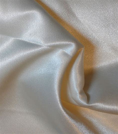 White Crepe Back Satin Fabric By Casa Collection