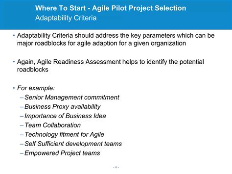 Agile Pilot Project Selection Pptx