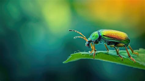 Bug Background Closeup Of Colorful Insects Isolated On Green Background