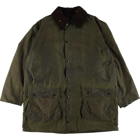 古着 80年代 バブアー NORTHUMBRIA ノーザンブリア 2ワラント ワックスコットン オイルドジャケット 英国製 44in メンズL
