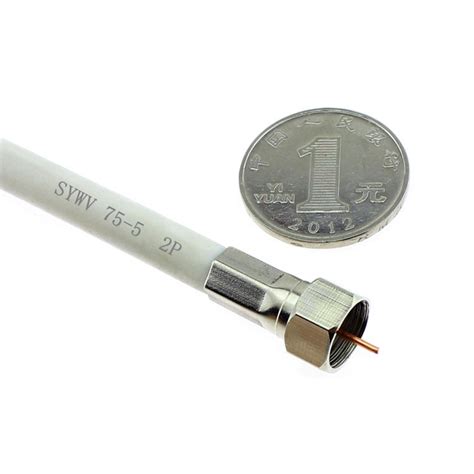 75 5纯铜单管双屏蔽公制冷压F头有线电视数字电视分配器接头 虎窝淘