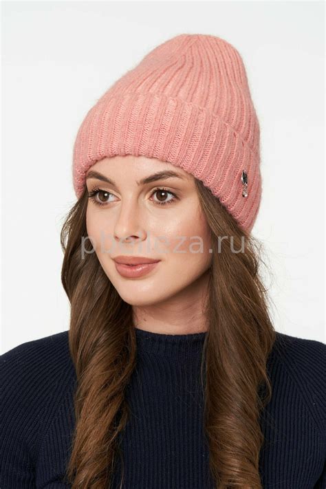 Женская шапка зимняя из мохера (коралловый) купить - цены и описание в ...