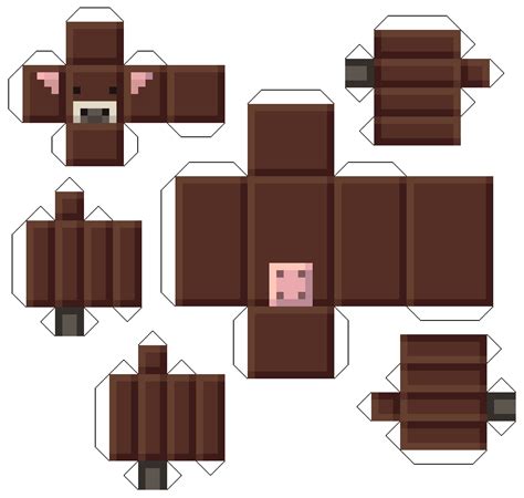 Cows Tiny Pixels Pixel Papercraft
