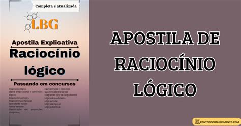 Arquivo de Apostila de Raciocínio lógico para imprimir Ponto do