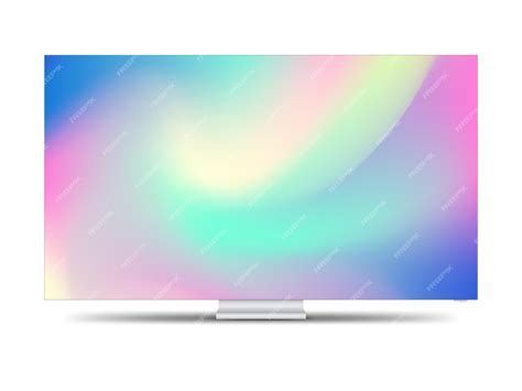 4k Tv 평면 스크린 Lcd 또는 Oled 플라즈마 현실적인 그림 빈 모니터 모형 와이드 평면 프리미엄 벡터