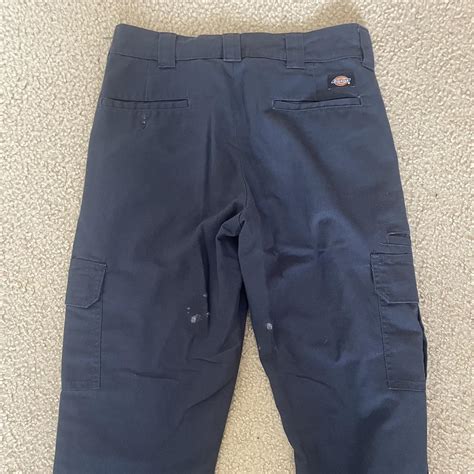 Dickies Navy Cargos Slim Fit 32 X 32 Depop Depop