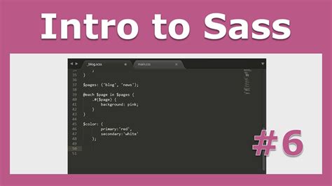 Lists Maps And Loops Intro To Sass 6 Youtube