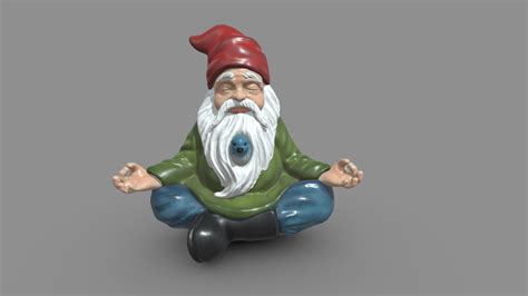 Gnome Statue 01 Low Poy Pbr 3d Printable Buy Royalty Free 3d Model