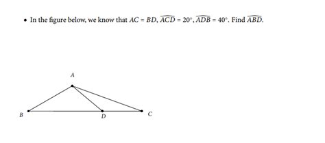 Solved In The Figure Below We Know That AC BD ACD Chegg