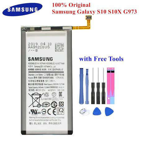 삼성 정품 배터리 EB BG973ABU 삼성 갤럭시 S10 S10 X SM G973F/DS SM G973F G973W G9730 ...