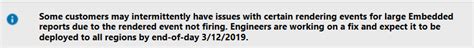rendered event not firing when a report is first l microsoft