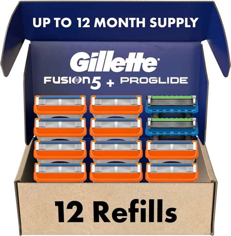 Gillette5 Mens Razor Blade Refills 12 Count Lubrastrip