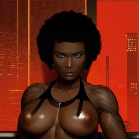 Rule 34 1girls Afro Ai Generated Ai Upscaled Arm Tattoo Black Hair