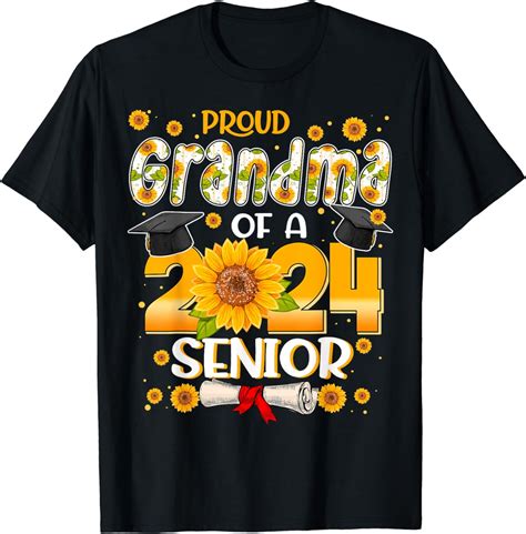 Proud Grandma Of A Class Of 2024 Senior Funny Graduation 24 T Shirt