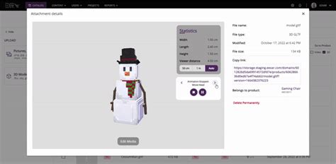 3d models animations support gltf glb only eexar