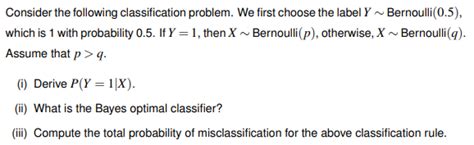 Solved Consider The Following Classification Problem We Chegg