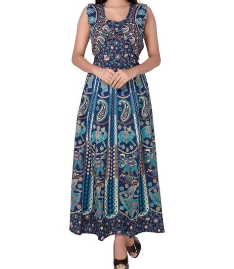 Cotton Round Neck Jaipuri One Piece Dress At Rs 215piece In Jaipur