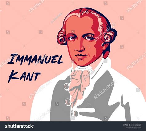 Vector Portrait Prussian Philosopher Immanuel Kant Stock Vector