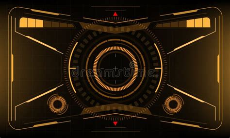 Hud Sci Fi Interface Screen Red Danger View Design Virtual Reality