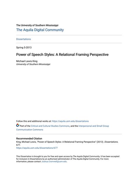 Solution Power Of Speech Styles A Relational Framing Perspective