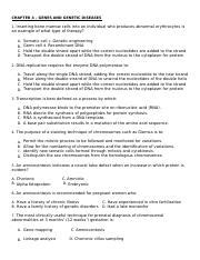 CHAPTER GENES Docx CHAPTER GENES AND GENETIC DISEASES Inserting Bone Marrow Cells