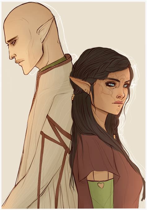 A Giveaway Piece By Louminx Tumblr Of My Nira Lavellan And Solas C