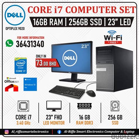 Dell Core I7 Computer Set 23fhd Led Amd Radeon Graphics Card 16gb Ram