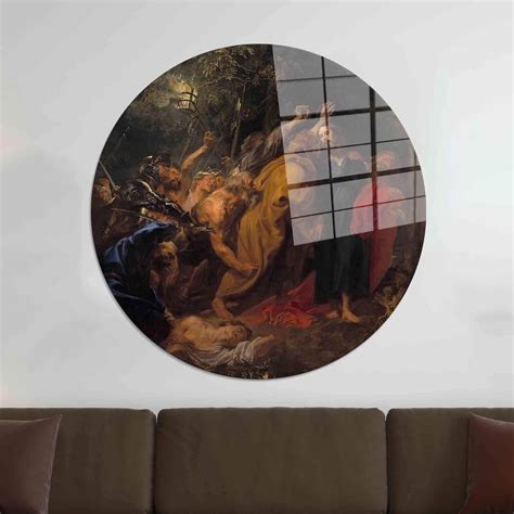 Deyou Round Wall Decor Mural Art Tempered Glass The Betrayal Of