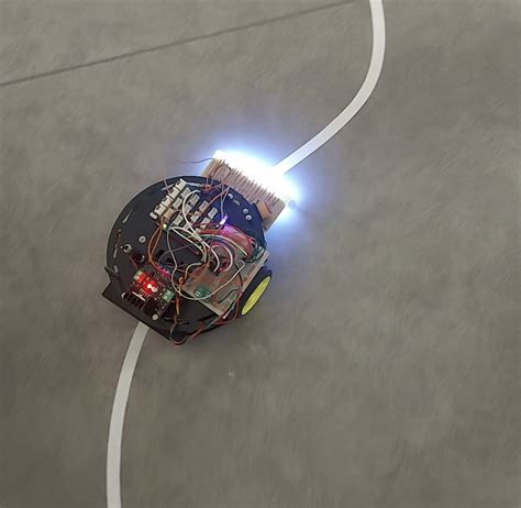 building a line following robot using a microcontroller and leds