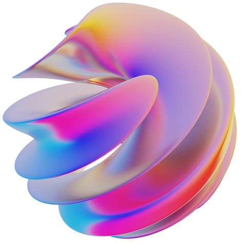 Iridescence Abstract Shape 3d Illustration 23869729 Png