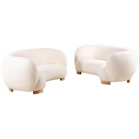 Rare And Gorgeous Danish Curved Sofas From The 1940s At 1stdibs