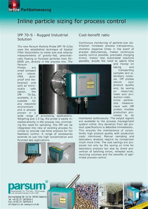 pdf inline particle sizing for process control€¦ · ented measurement