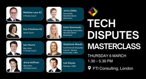 Join Us On Thursday 6 March 1 30 5 30 Pm For The Scl Tech Disputes… Scl Society For