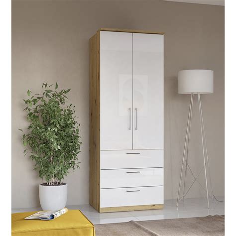 Lomadox Drehtürenschrank Olmo 83 Artisan Eiche Nb Mit Fronten In