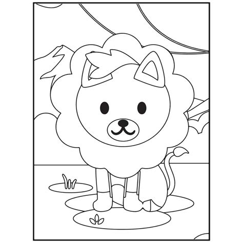 animais fofos páginas de livros para colorir para crianças 13266894
