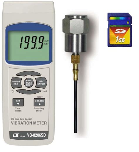 Vb 8206sd Sd Card Data Recorder Vibration Meter Accleration Velocity Displacement Rs 232