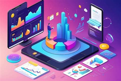 Premium Photo Crm Software Isometric Vector Illustration Client Data