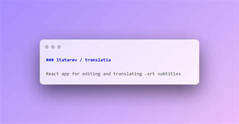 Subtitle Conversion · Github Topics · Github