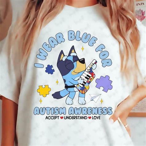 Autism Bluey Autism Awareness HarleysCustomDesigns