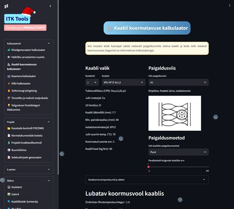 Esimene Jõulukingitus Kaabli Koormatavuse Kalkulaator Itk Inseneribüroo
