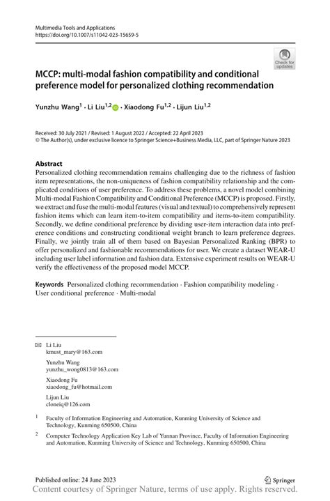 Mccp Multi Modal Fashion Compatibility And Conditional Preference