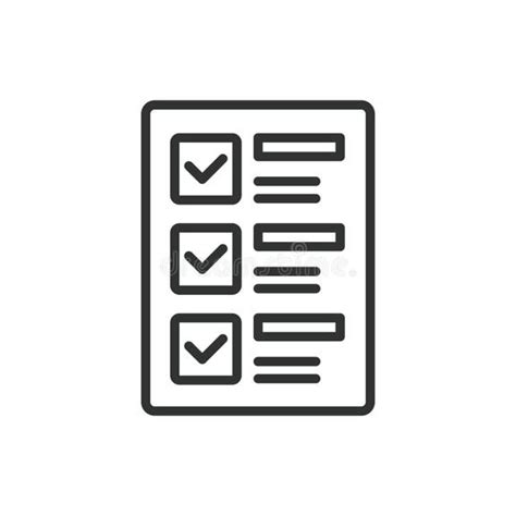 Checkbox List Icon In Line Design Checkbox List Task Checklist Tick Mark To Do On White
