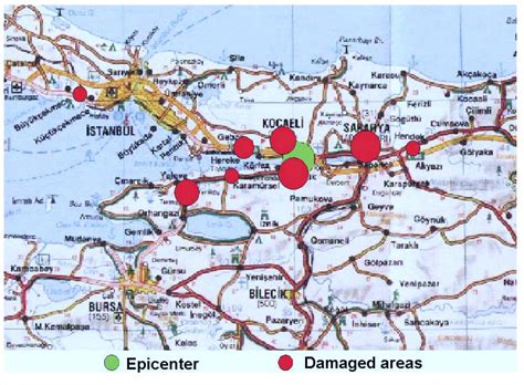 Fault Locations And Regions Of Structural Damage