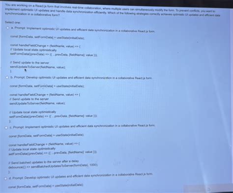 You Are Working On A React Js Form That Studyx You Are Working On A React Js Form That Studyx