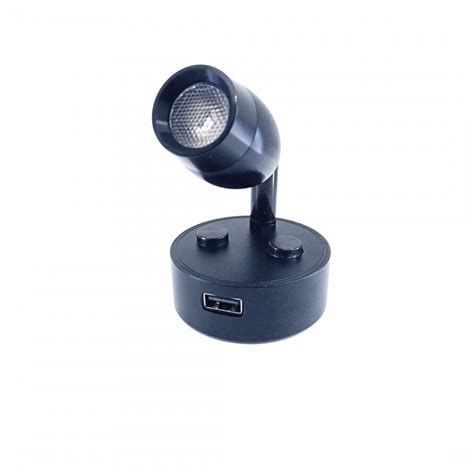 Short Chrome Reading Light USB