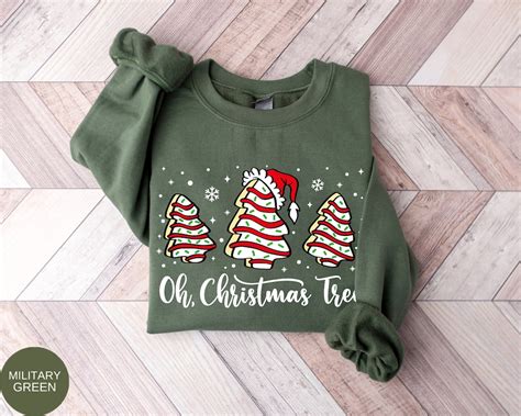Oh Christmas Tree Shirt Christmas Cake Sweatshirt Christmas Cute